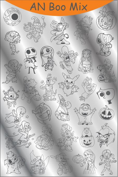 AN BOO MIX stamping plate – Mundo de Unas