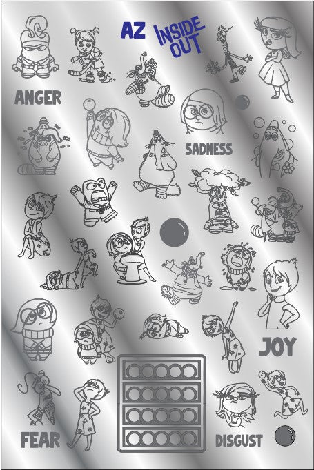 AZ INSIDE OUT stamping plate – Mundo de Unas