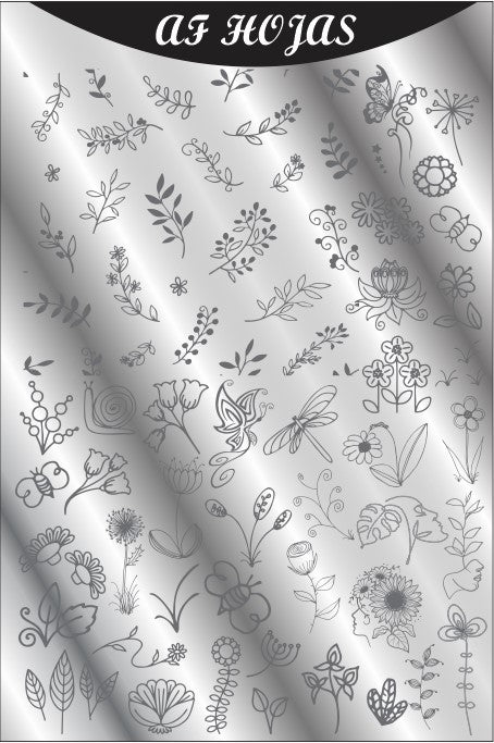 AF HOJAS stamping plate – Mundo de Unas