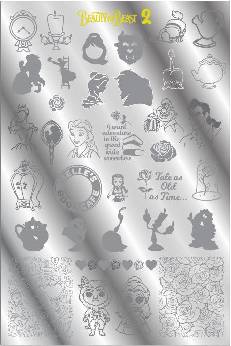 BEAUTY AND THE BEAST 2 stamping plate – Mundo de Unas