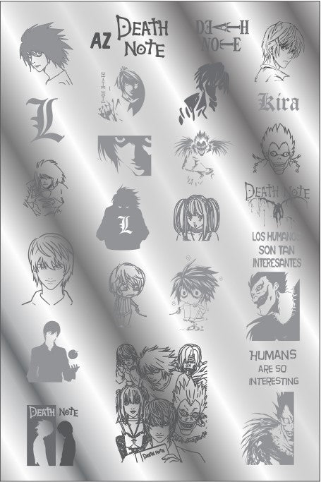 AZ DEATH NOTE stamping plate – Mundo de Unas