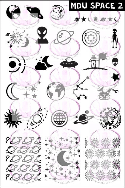 MdU Space 2 Stamping plate – Mundo de Unas