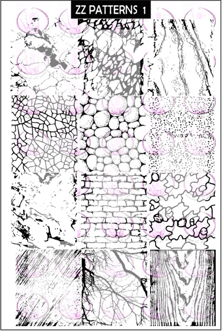 ZZ PATTERNS 1 Stamping plate – Mundo de Unas