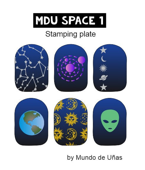 MdU Space 1 Stamping plate – Mundo de Unas