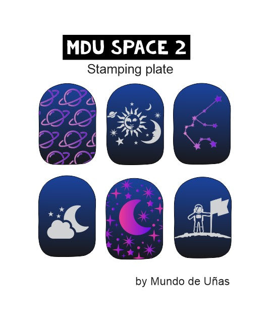 MdU Space 2 Stamping plate – Mundo de Unas